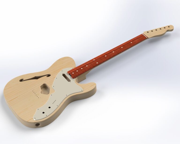 Telecaster Thinline 69 3D Plans - Lonely Star Guitars