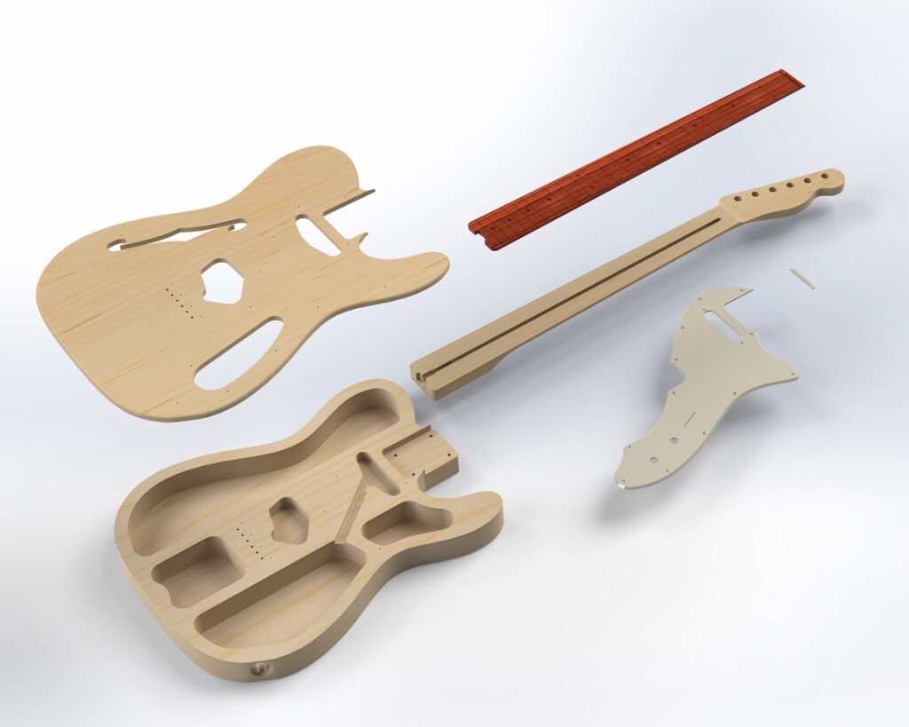 Telecaster Thinline 69 3D Plans - Lonely Star Guitars