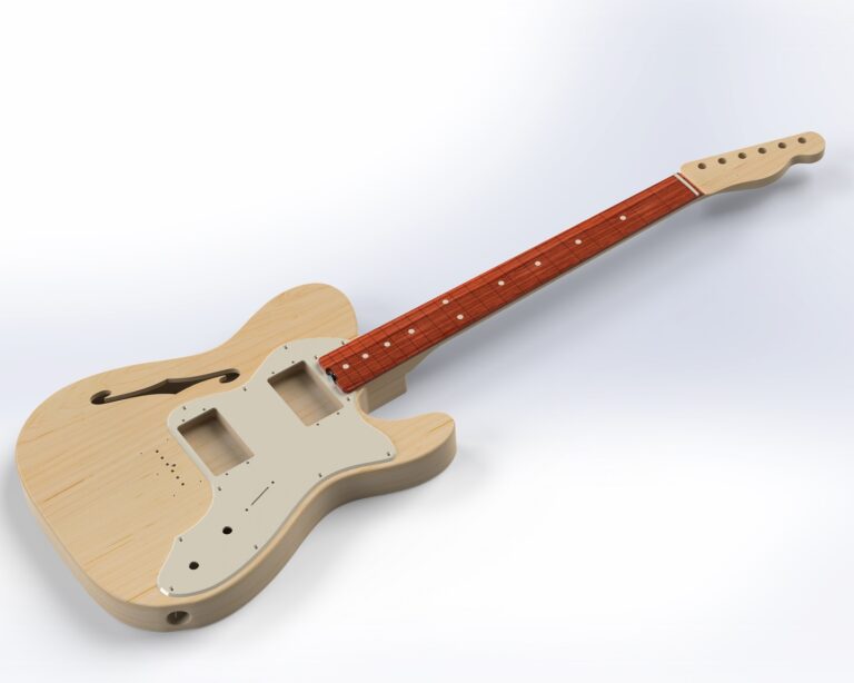 Telecaster Thinline 72 3D Plans - Lonely Star Guitars