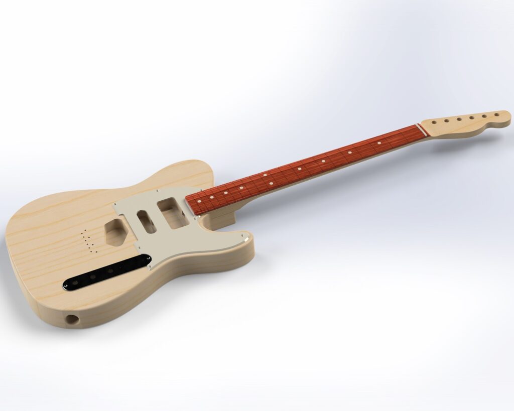 Telecaster Thinline 72 3D Plans - Lonely Star Guitars