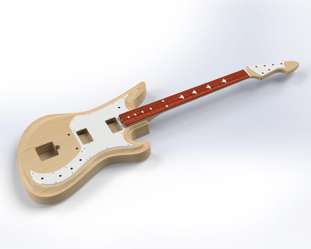 Teisco Spectrum 5 3D CAD Model Electric Guitar - Lonely Star Guitars