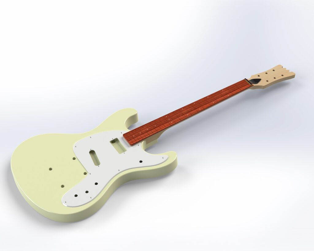 Mosrite Ventures II 1965 (Johnny Ramone) 3D CAD Model Guitar - Lonely ...