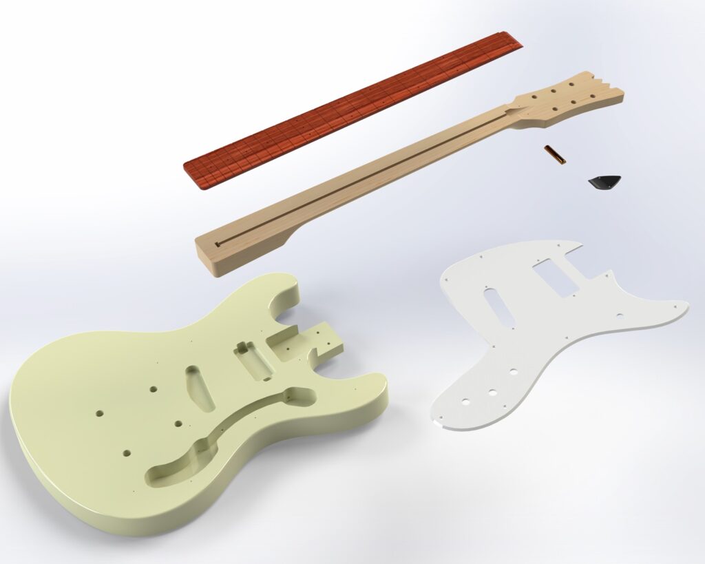 Mosrite Ventures II 1965 (Johnny Ramone) 3D CAD Model Guitar - Lonely ...